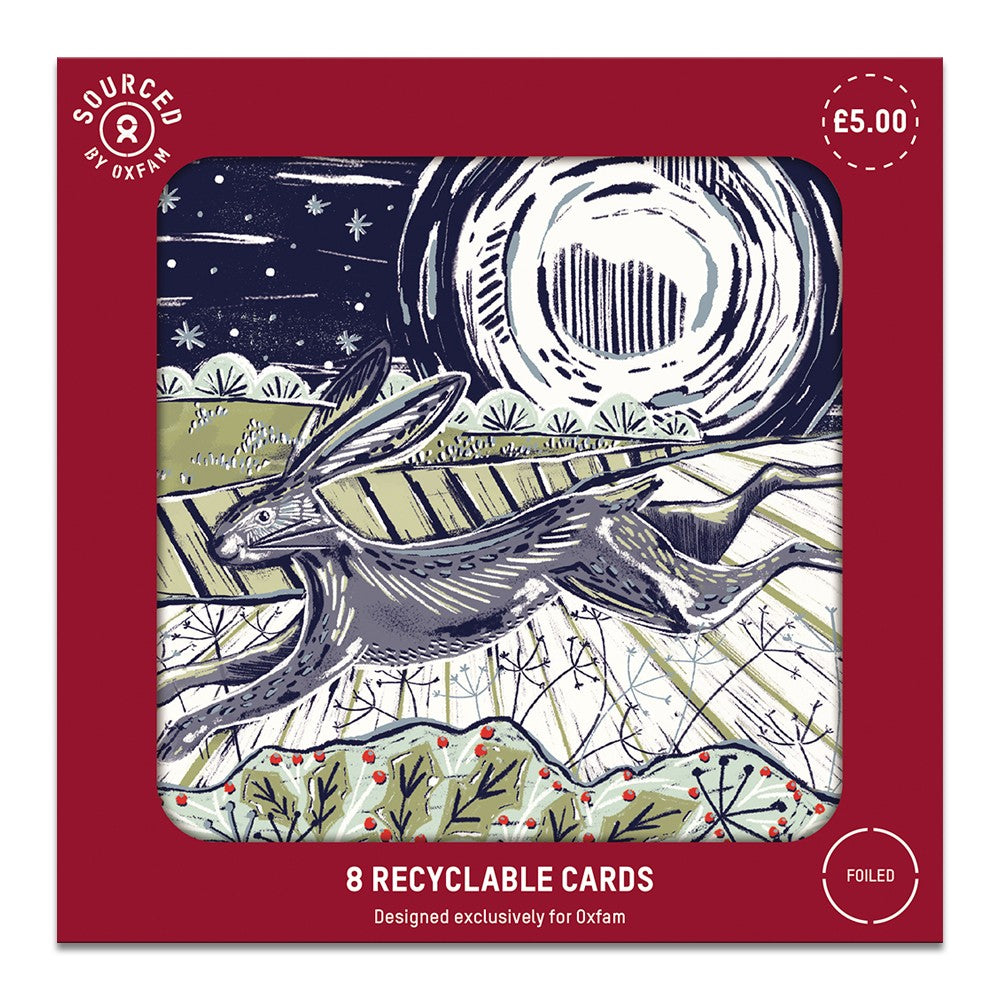 Moonlight Hare Eight Cards – Sourced by Oxfam
